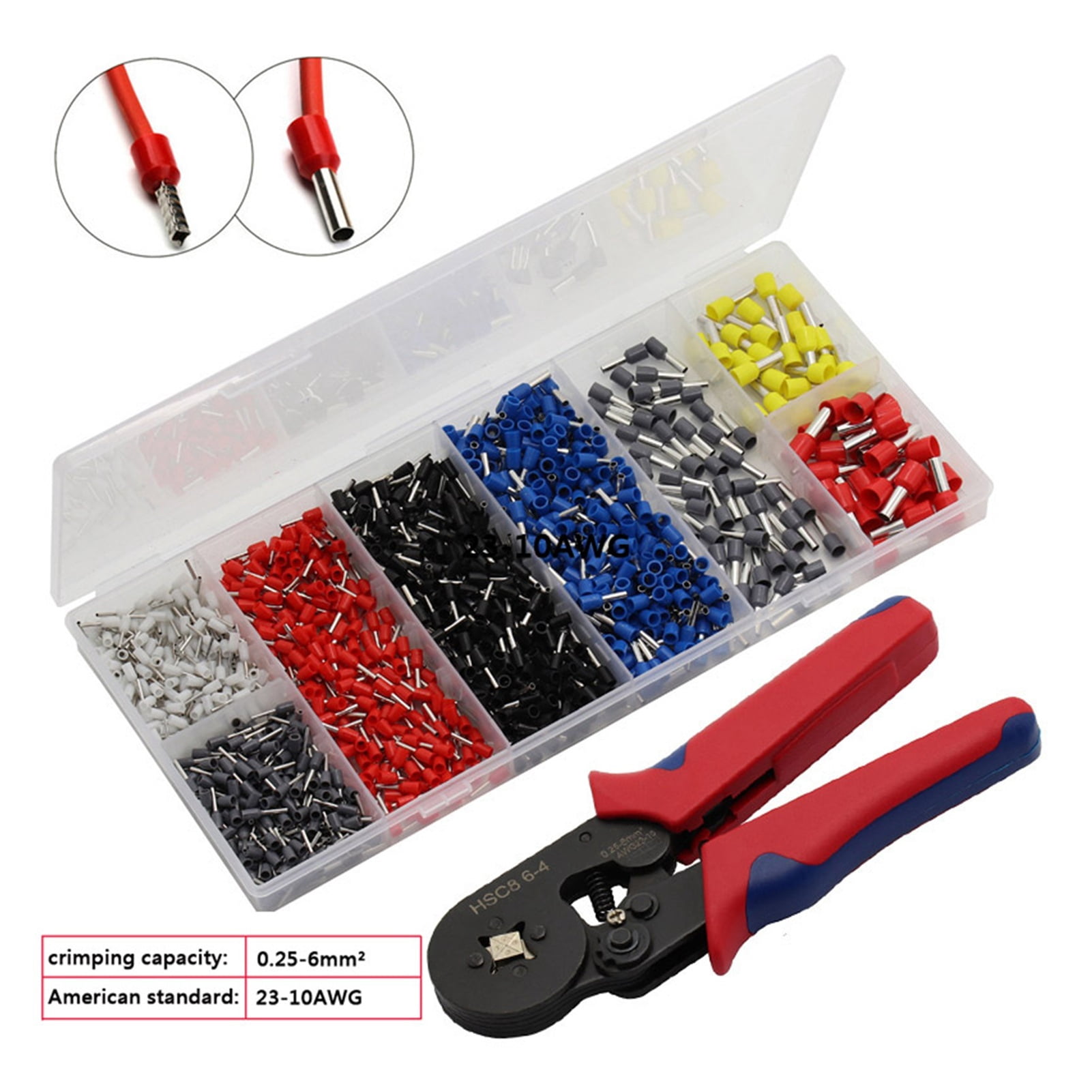 European style Crimper Terminal Crimping Pliers Wire Stripper Crimper ...