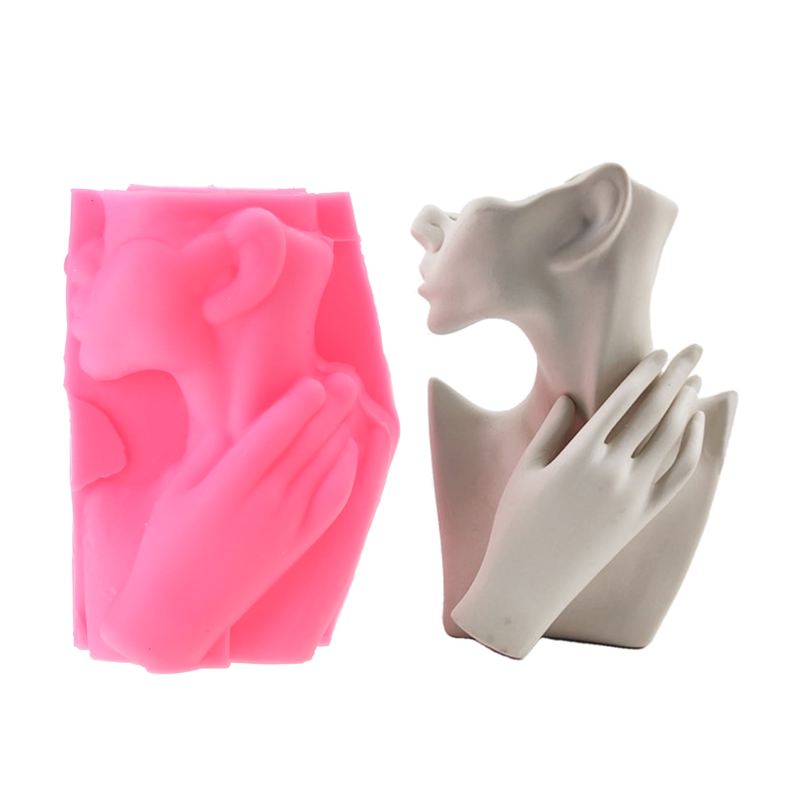 European-style Human Body Half-body Vase Silicone Mold Cement Plaster ...
