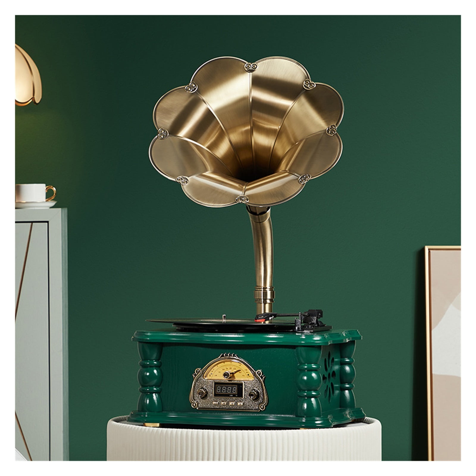 European-style Vintage Phonograph Vinyl Record Player Multifunctional ...