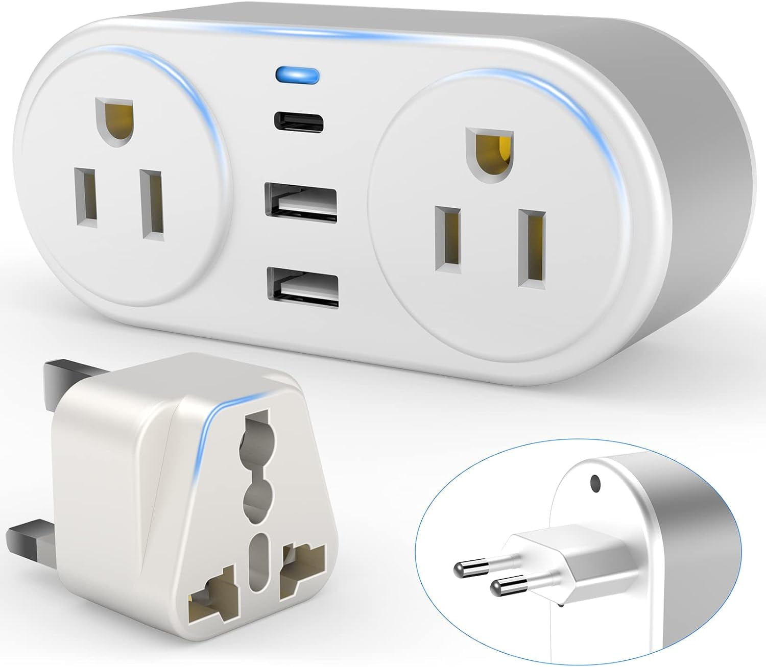 European travel plug adapter suitable for Europe and the UK ...