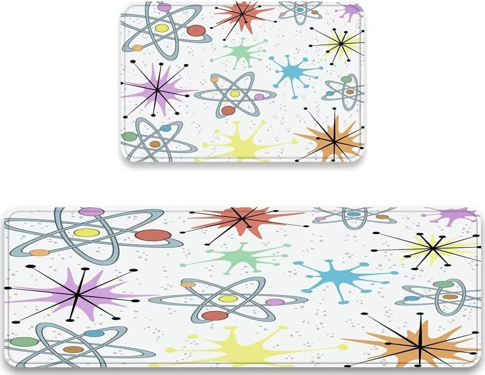 Europen Mid Century Modern Kitchen Rug Sets 2 Piece with Runner Atoms ...