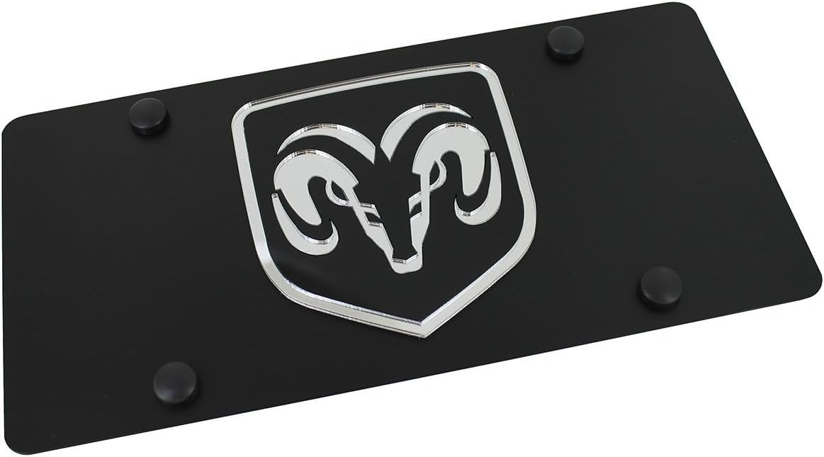 Eurosport Daytona DodgeLogo Carbon Stainless Steel License Plate for ...