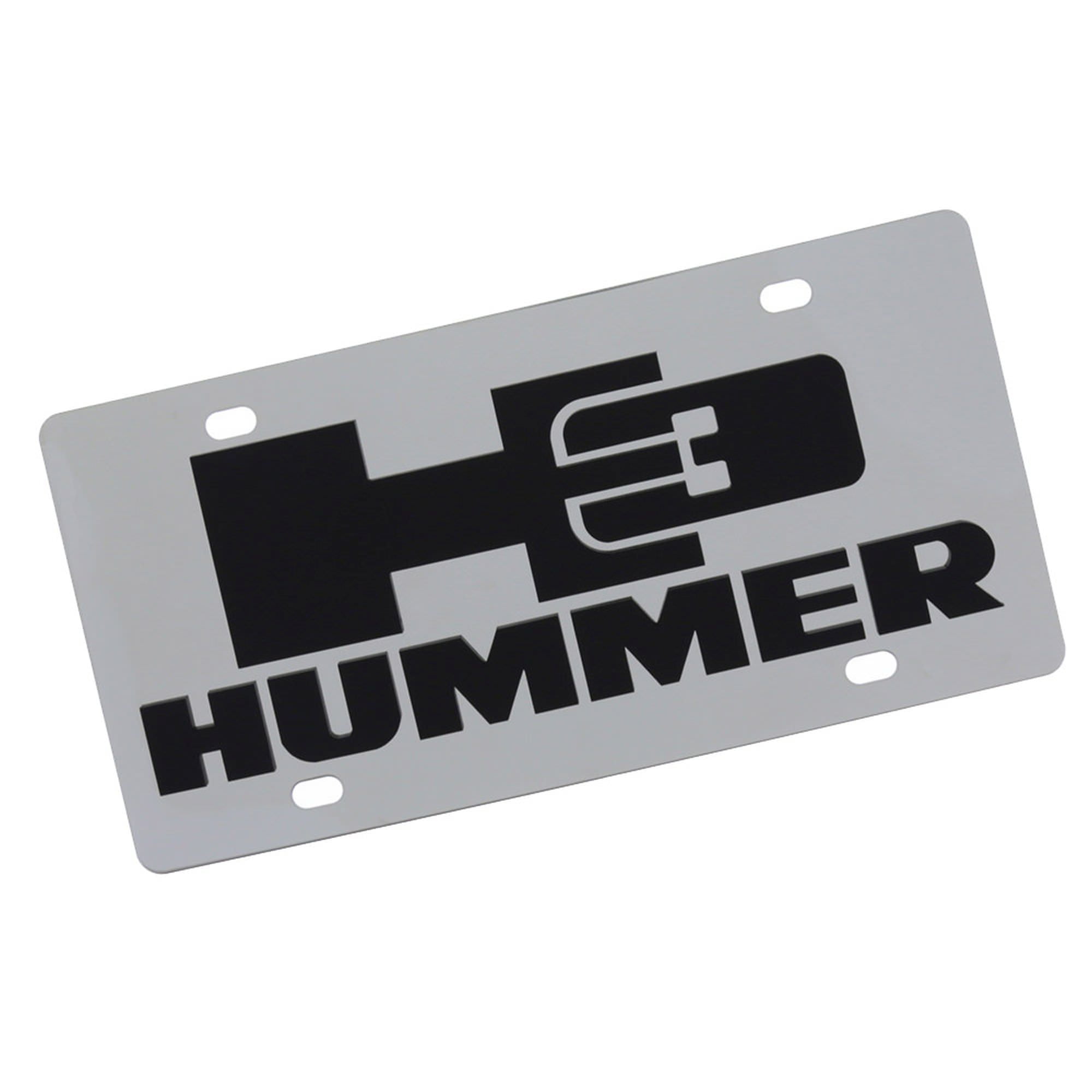Eurosport Daytona Hummer H3 Dual Logo License Plate (Chrome) - Walmart.com