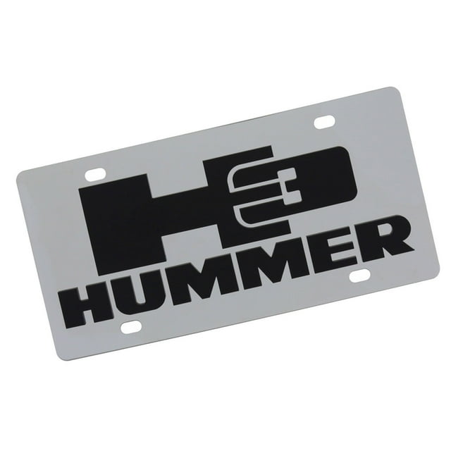 Eurosport Daytona Hummer H3 Dual Logo License Plate (Chrome) - Walmart.com