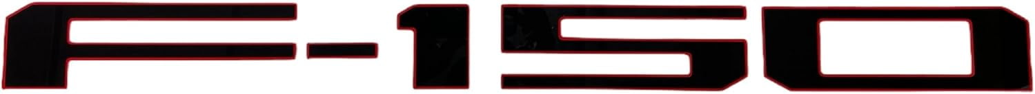 Eurosport Fits 2021-Current, Ford F150 Tailgate Letters (Black with Red ...