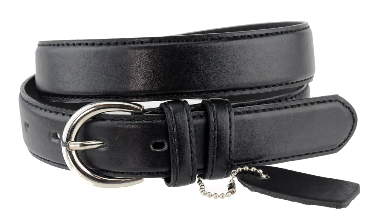 Eurofashion Small Women's Basic Genuine Bonded Leather Dressy Belt in ...