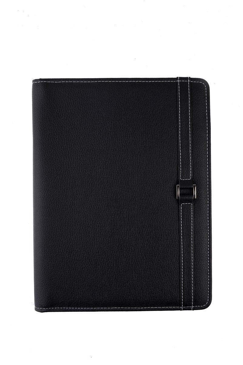 Eurostyle Corporate Executive Black Vegan Leather Padfolio ...