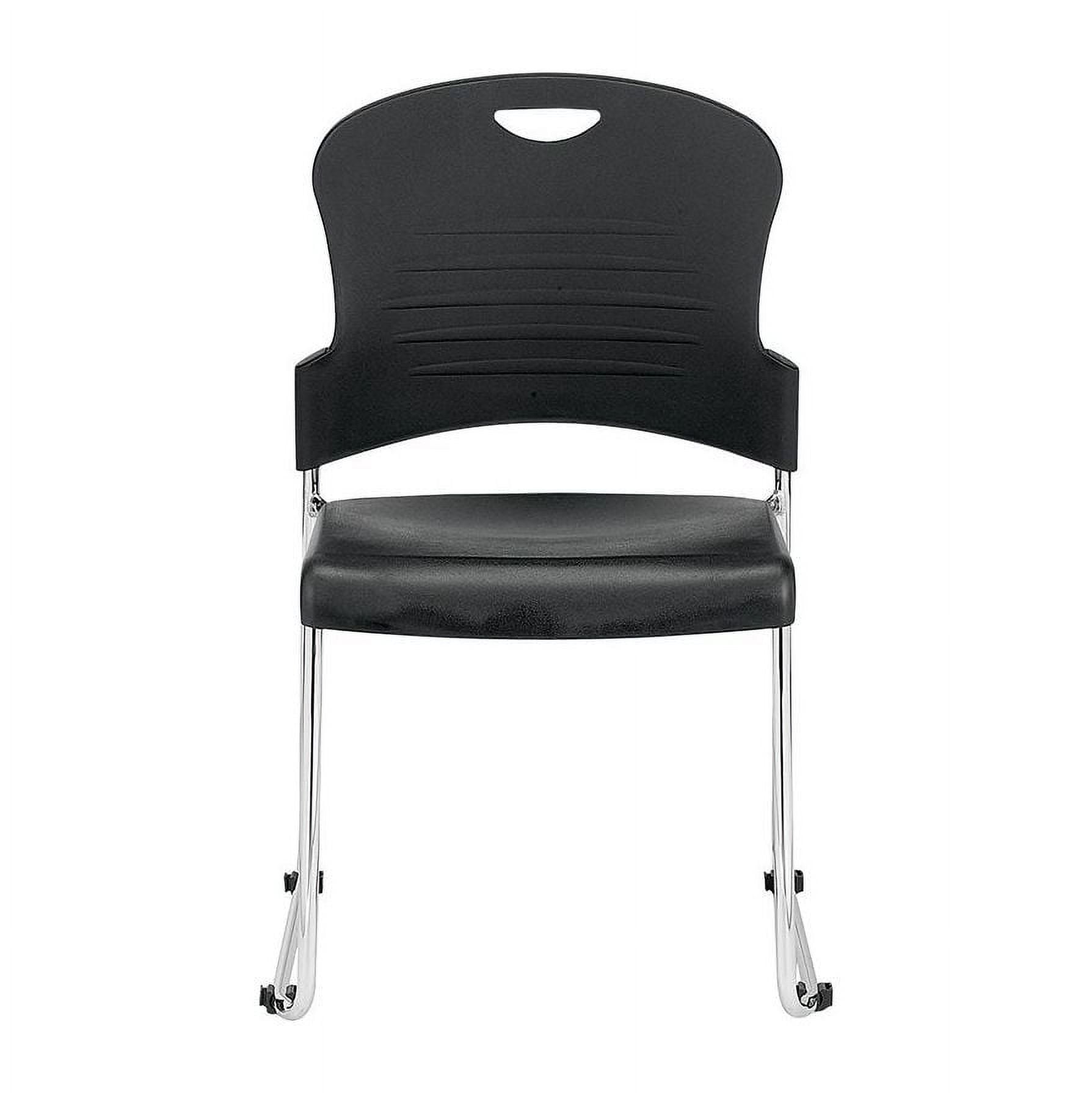 Eurotech Seating Aire Plastic Stackable Guest Chair, Black (Set of 4 ...