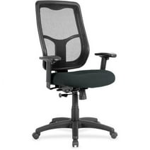 Lorell Executive High-back Swivel Chair Black Fabric Seat - Steel Frame - Black - 28.5" Width x ...