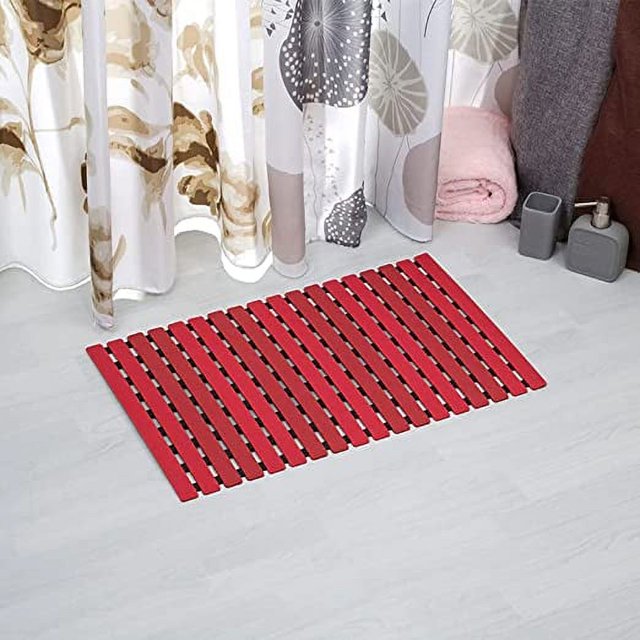 Eurotex Anti Slip Shower Mat for Bathtub, Skid Proof (PVC, 16.9" x 24 ...