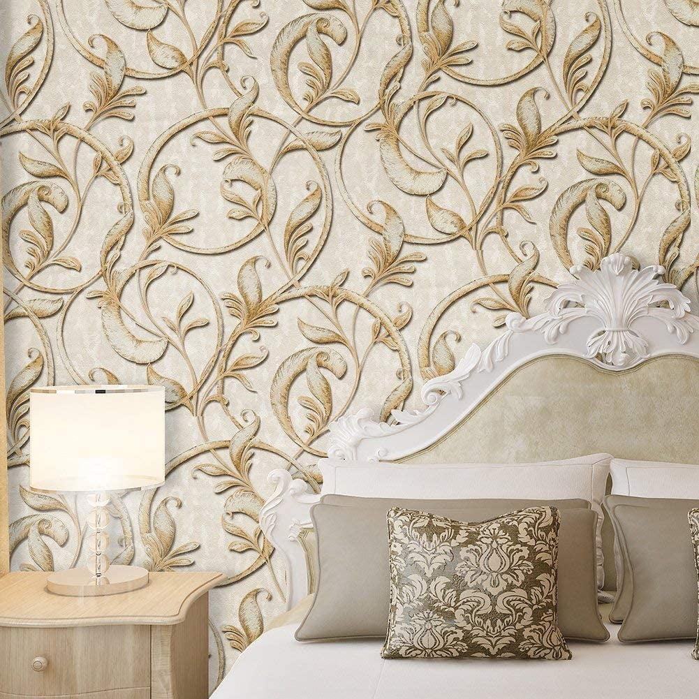 Eurotex Damask Design Wallpaper Roll for Covering Living Room, Bedroom ...