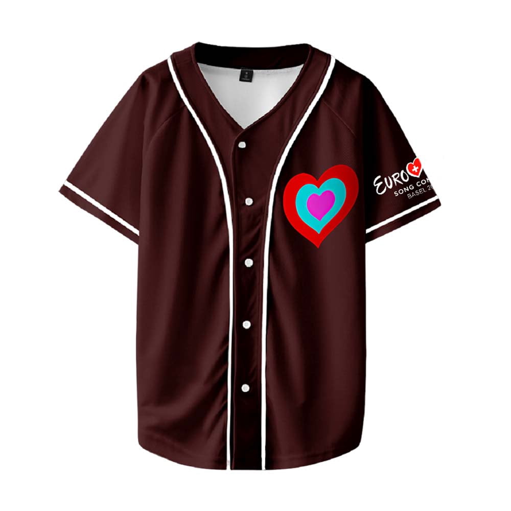 Eurovision 2025 Heart Baseball Jersey Shirt Eurovision Song Contest ...