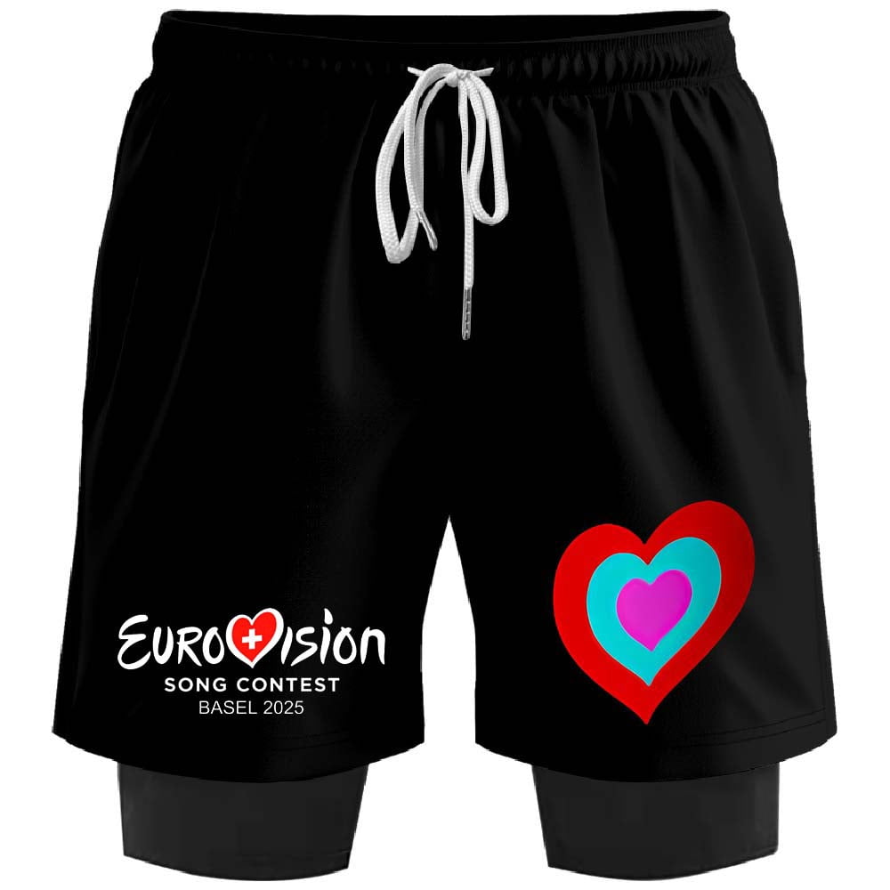 Eurovision 2025 Heart Sweatshorts Eurovision Song Contest Merch Women ...