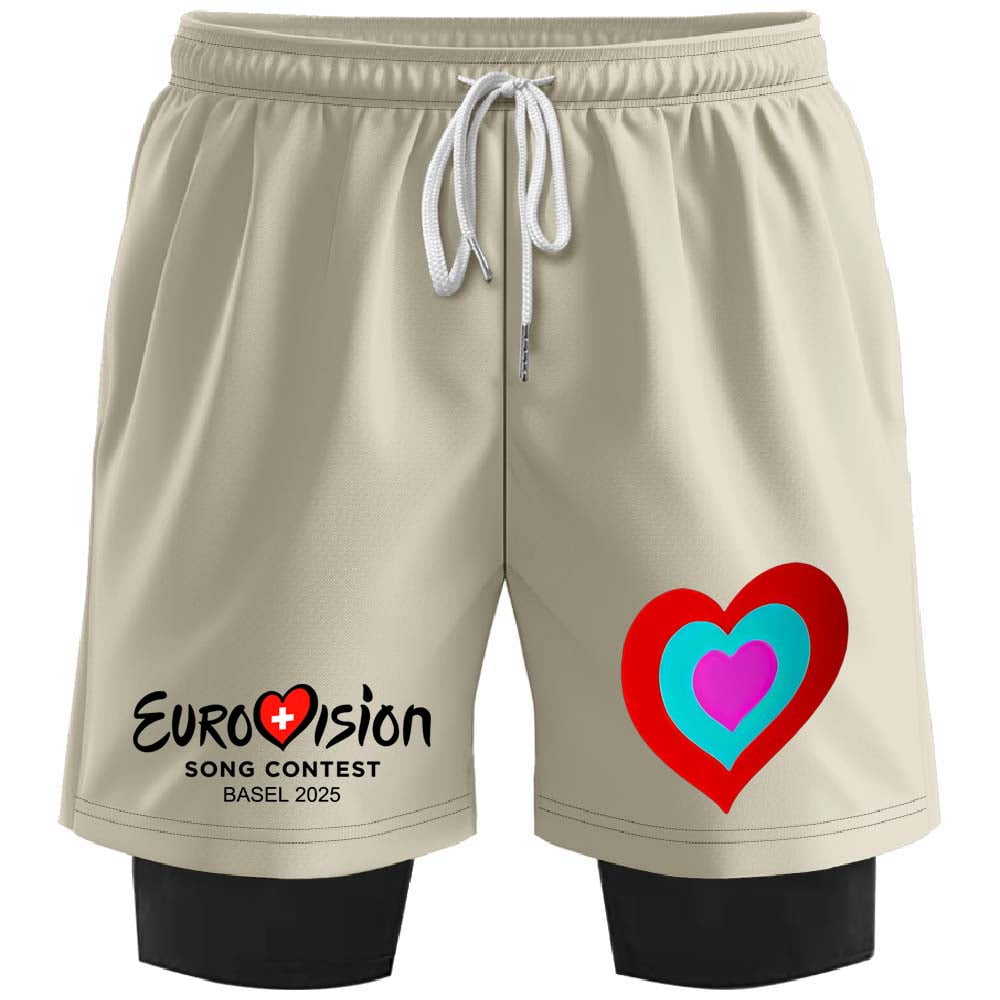 Eurovision 2025 Heart Sweatshorts Eurovision Song Contest Merch Women ...
