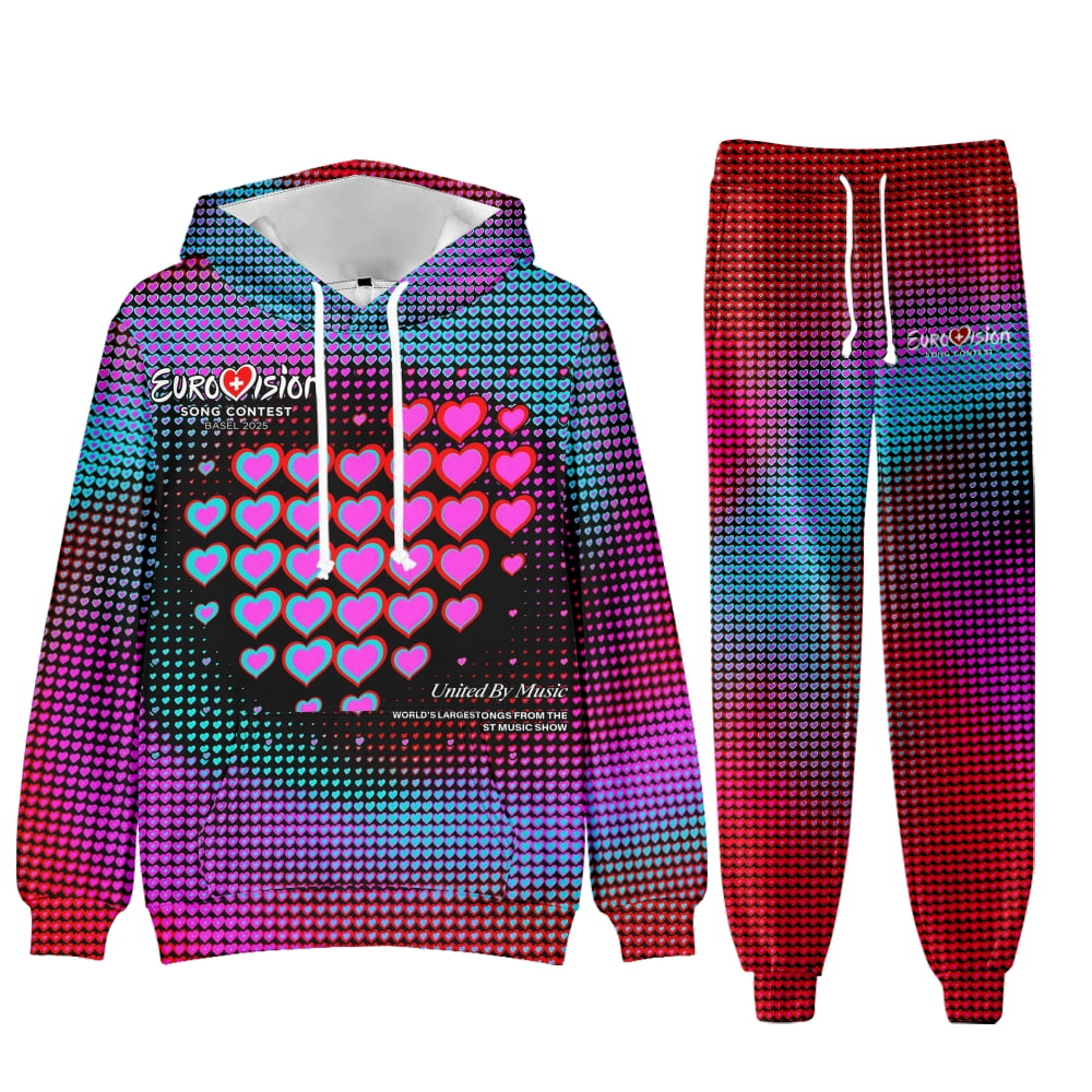 Eurovision 2025 Hoodie Pants Sets Merch For Men/Women Sweatshirt Pants ...
