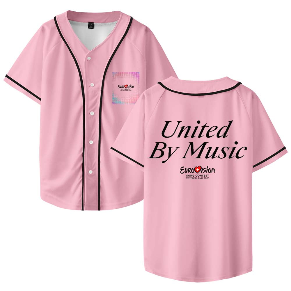 Eurovision 2025 Unity Shapes Love Merch Baseball Jersey Shirt V-Neck ...