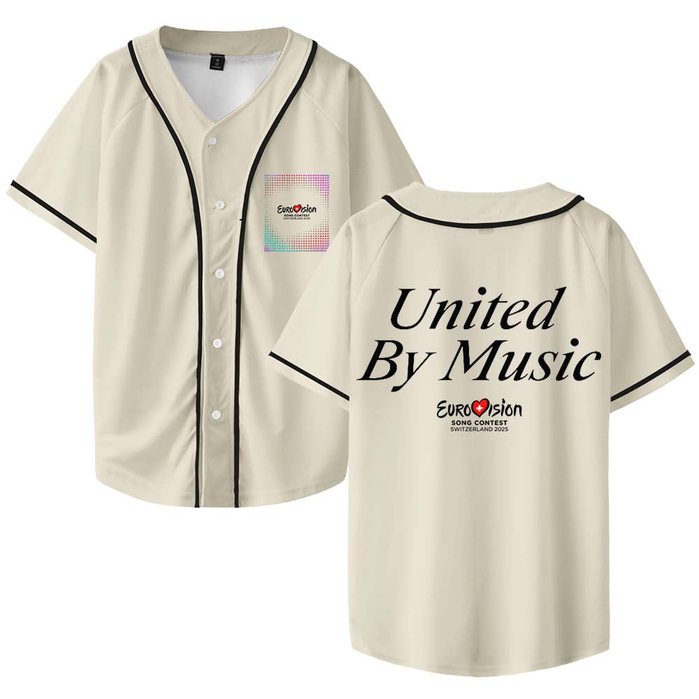 Eurovision 2025 Unity Shapes Love Merch Baseball Jersey Shirt V-Neck ...