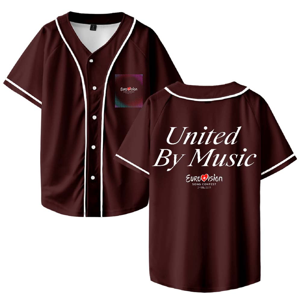 Eurovision 2025 Unity Shapes Love Merch Baseball Jersey Shirt V-Neck ...