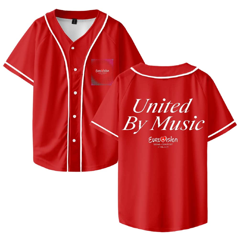 Eurovision 2025 Unity Shapes Love Merch Baseball Jersey Shirt V-Neck ...