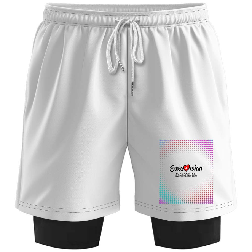 Eurovision 2025 Unity Shapes Love Merch Sweatshorts Women Men Casual Short Basketball Pants ...