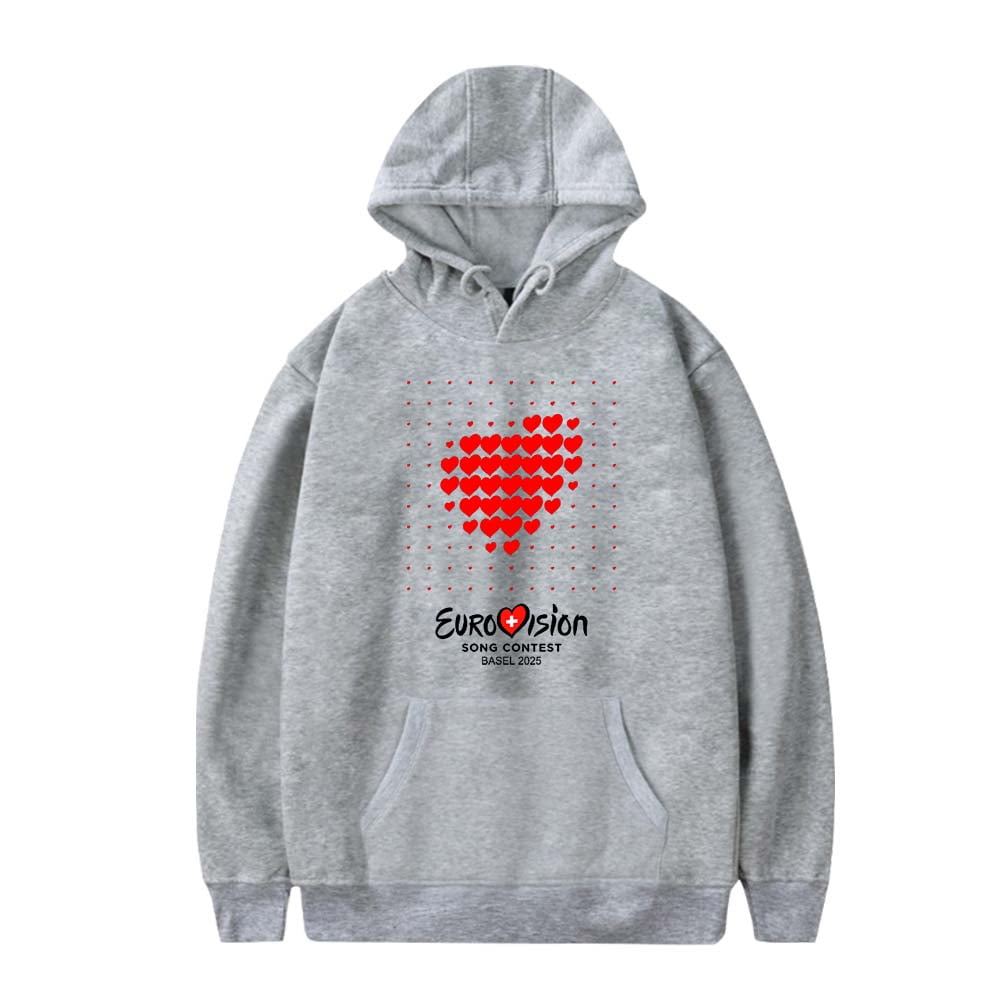 Eurovision Red Heart Hoodies Eurovision Song Contest 2025 Merch Women ...