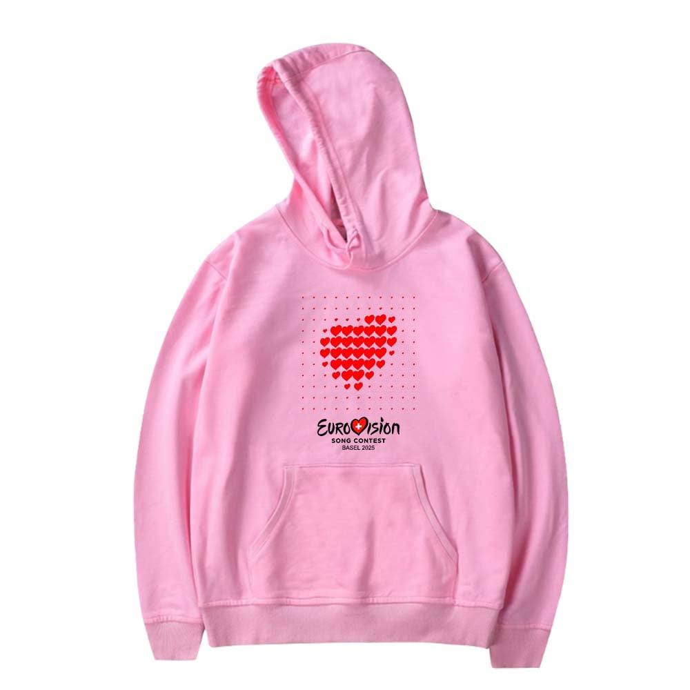 Eurovision Red Heart Hoodies Eurovision Song Contest 2025 Merch Women ...