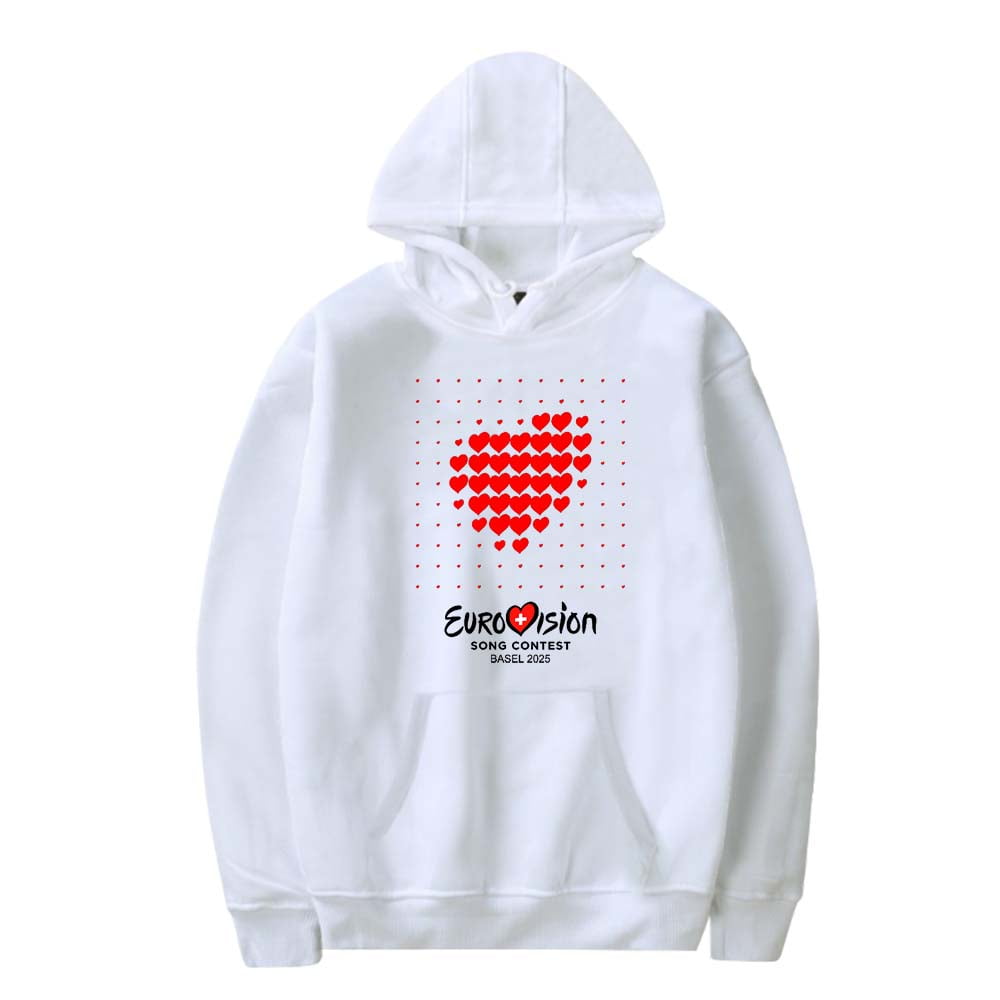 Eurovision Red Heart Hoodies Eurovision Song Contest 2025 Merch Women ...