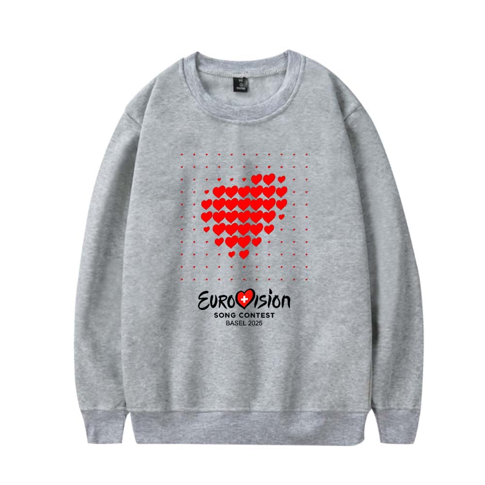 Eurovision Red Heart Sweatshirt Eurovision Song Contest 2025 Merch ...