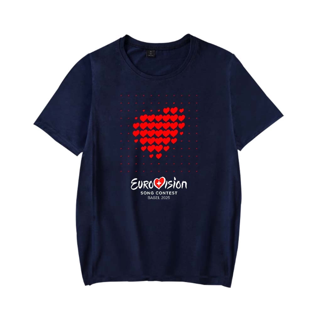 Eurovision Red Heart T-Shirt Eurovision Song Contest 2025 Merch Women ...