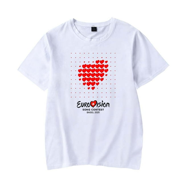 Eurovision Red Heart T-shirt Eurovision Song Contest 2025 Merch unisex ...