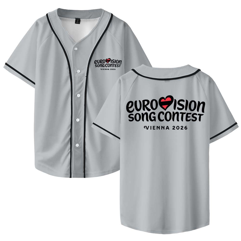 Eurovision Song Contest 2026 Vinenna Logo Baseball Jersey Shirt V-Neck ...