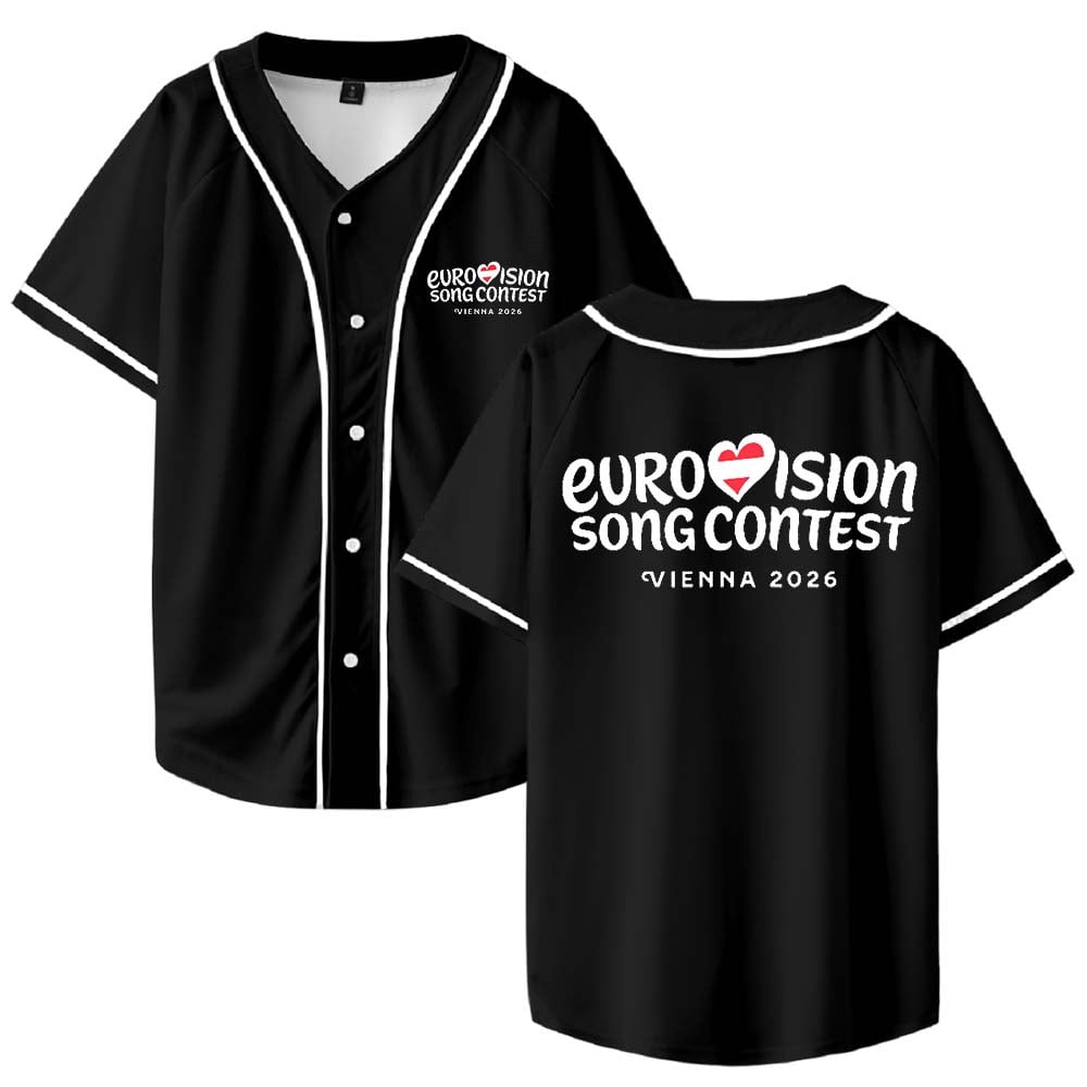 Eurovision Song Contest 2026 Vinenna Logo Baseball Jersey Shirt V-Neck ...