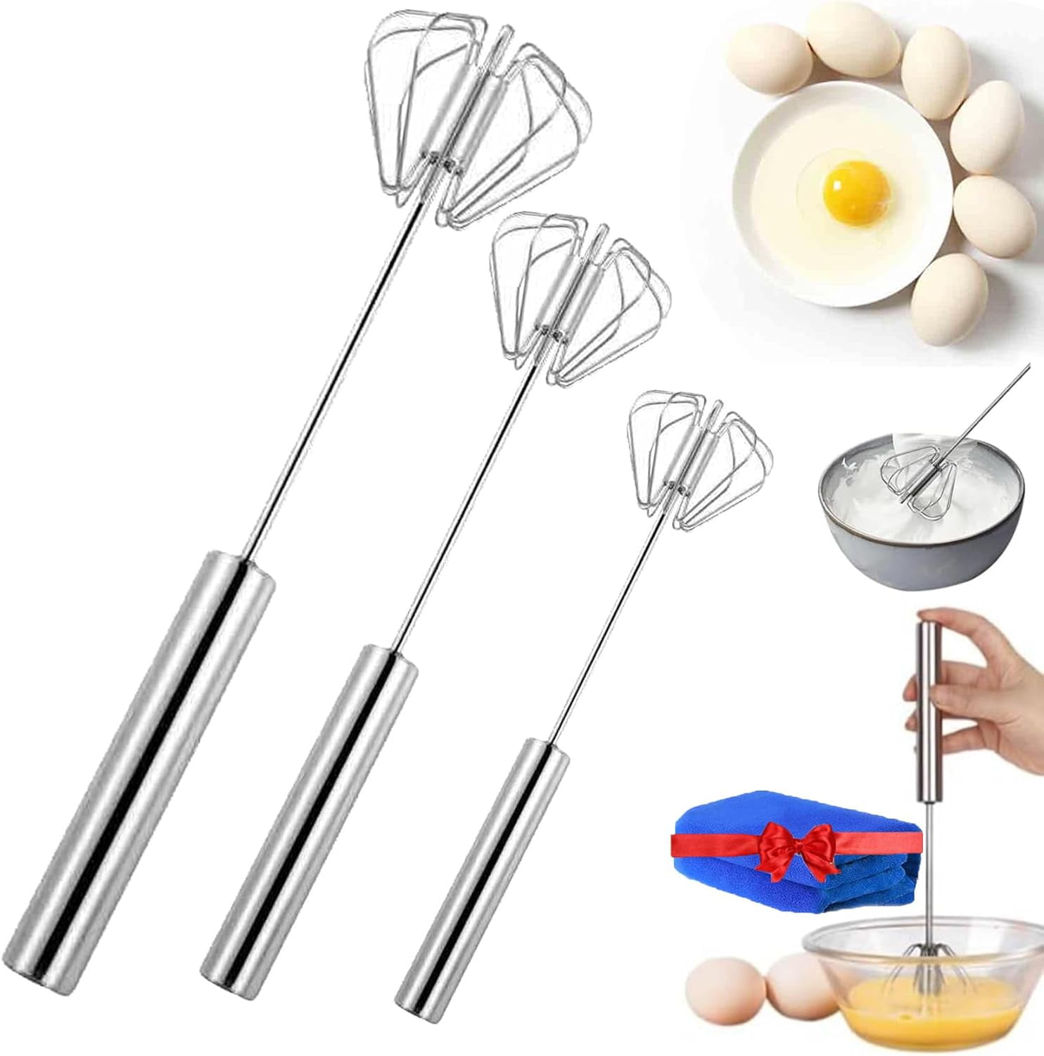 Eurowhip Egg Beater, Eurowhip Wisking Tool Stainless, Euro Whipp, Euro Whisk, Semi Automatic ...