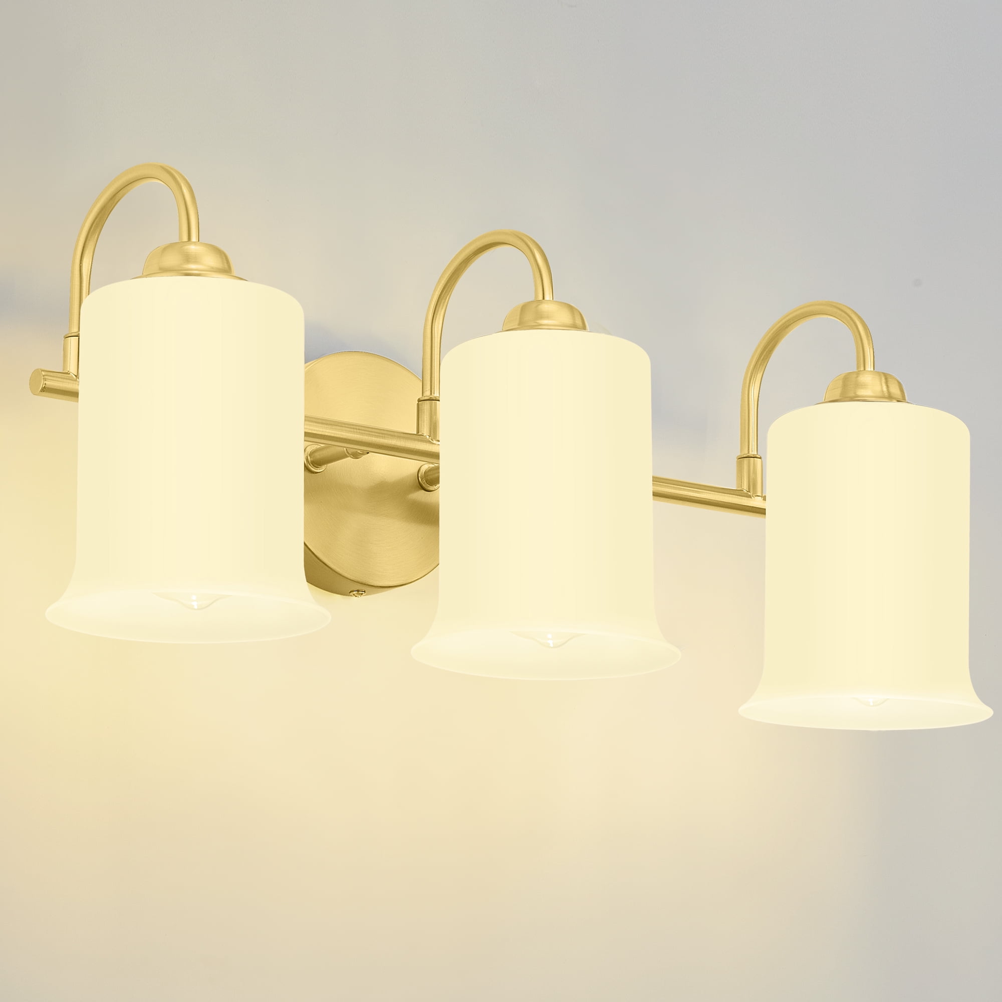 Eurus Home 3-Light Mid Century Modern Dimmable Bathroom Vanity Light ...