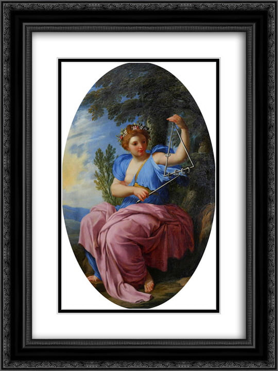 Eustache Le Sueur 2x Matted 18x24 Black Ornate Framed Art Print 'The ...