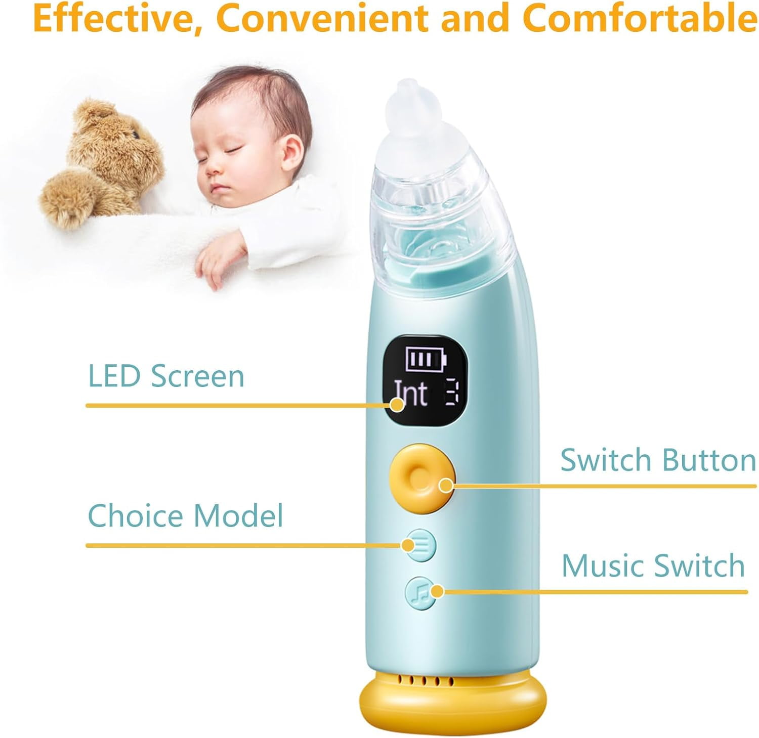 Eustachian Tube Unclogger, Booger Mucus Remover Tool for Babies ...