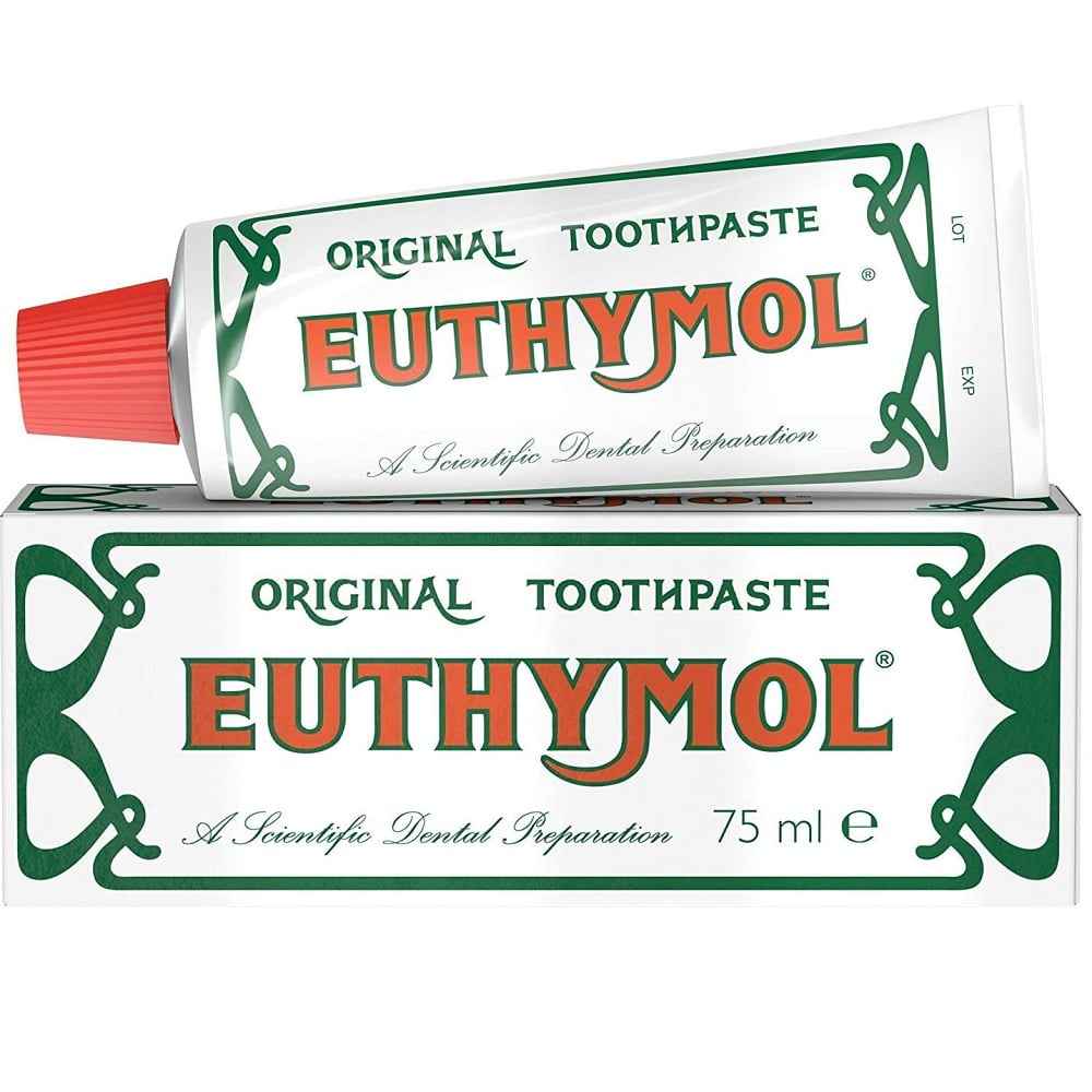 Euthymol Original Toothpaste, Antiseptic, Fluoride-Free, Potent Taste ...