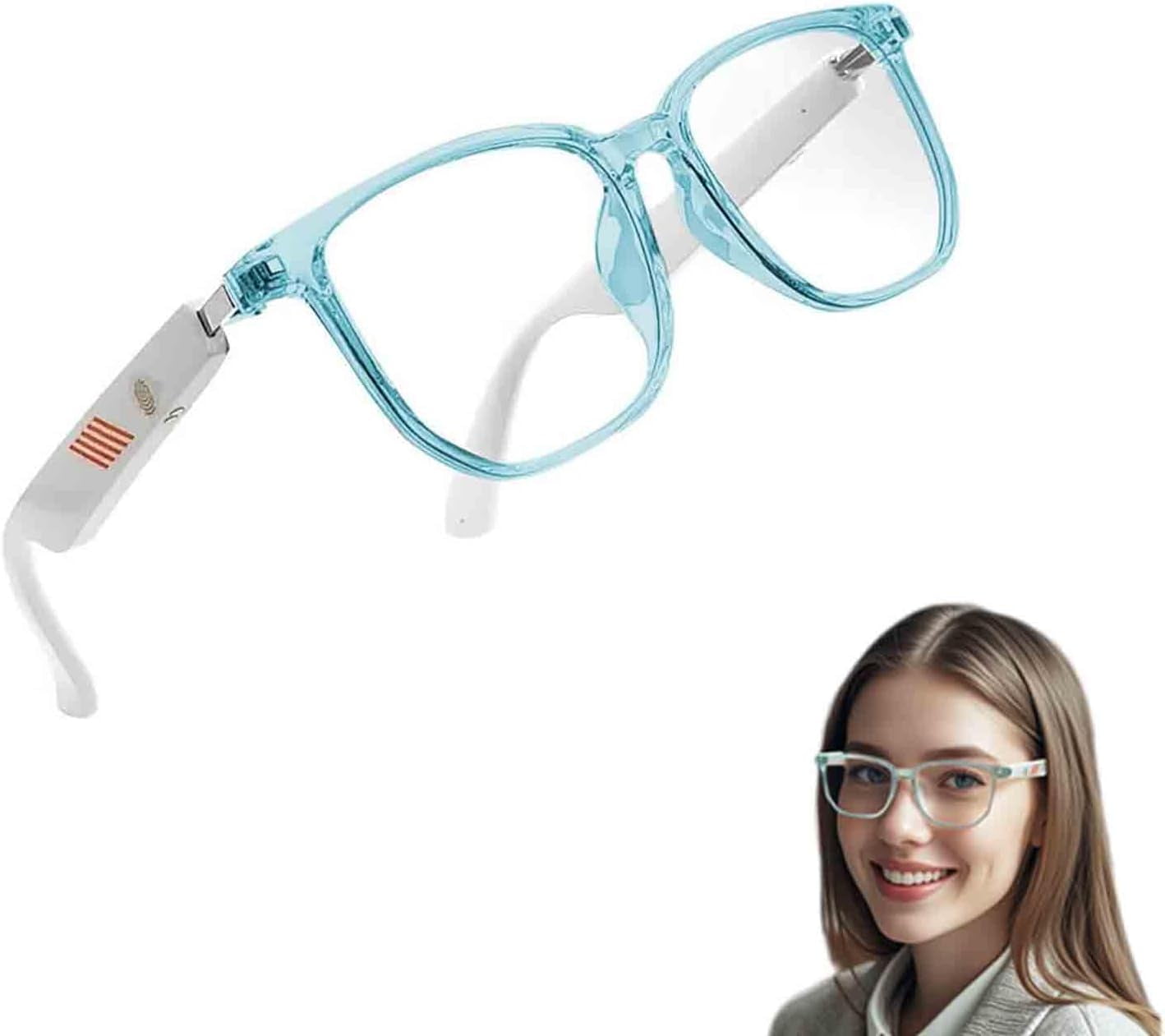 Euvelle Bluetooth Glasses, Ai Reading with Photochromic Lenses Open Ear ...