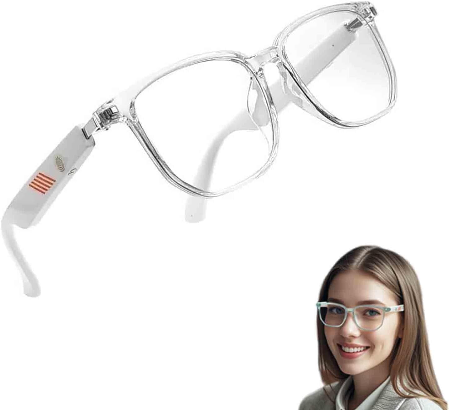 Euvelle Bluetooth Glasses, Ai Reading with Photochromic Lenses Open Ear ...