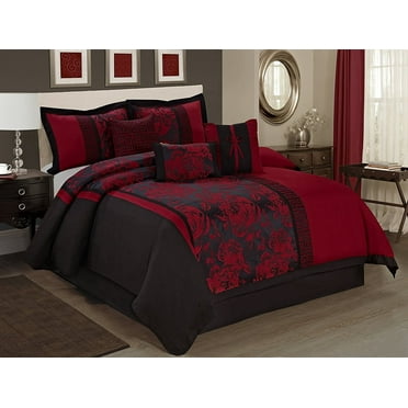 Lanco Luxury Queen Size Comforter Set, 7 Piece Terry Embroidery, All ...