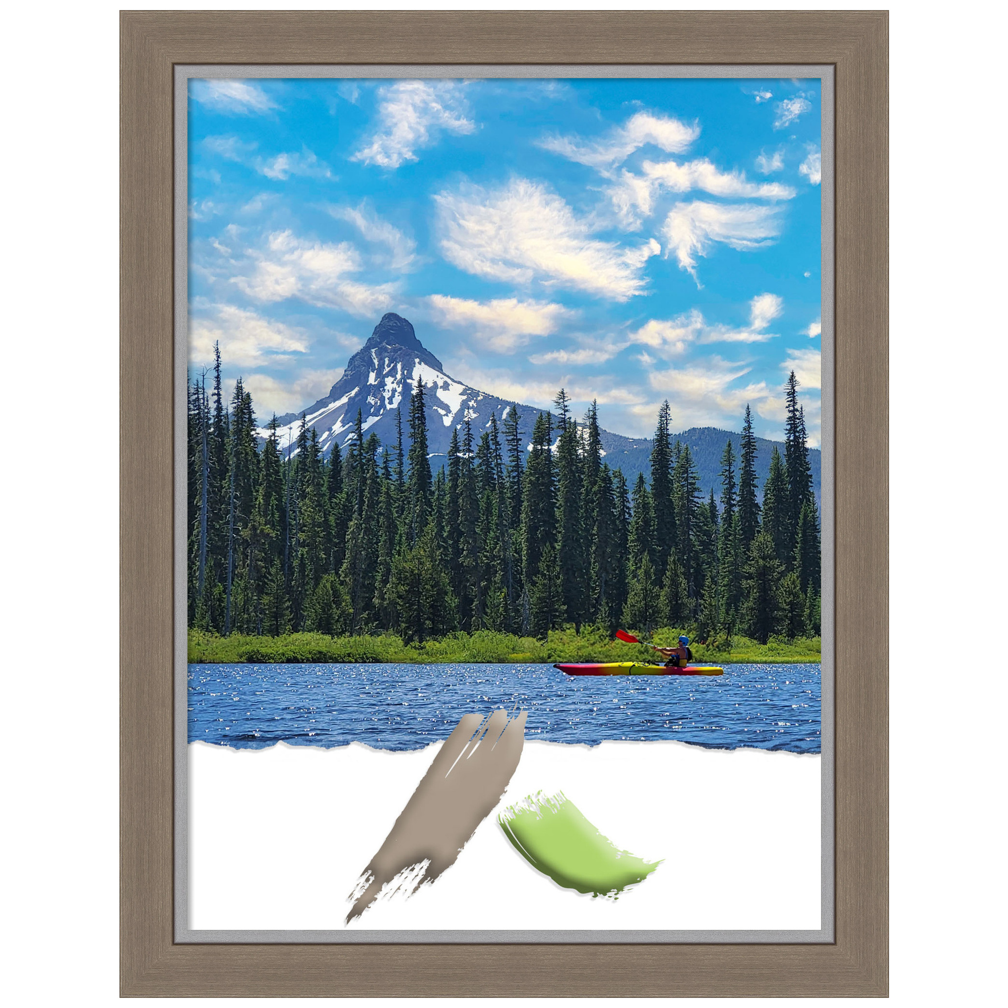 Eva Brown Narrow Picture Frame, Photo Frame, Art Frame - Walmart.com
