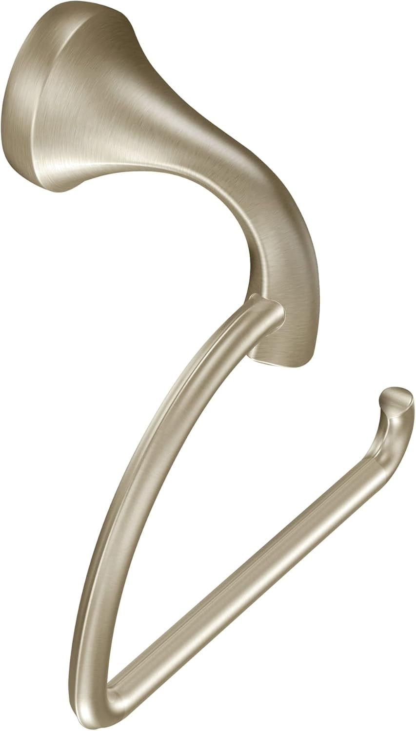 Eva European Single Post Toilet Paper Holder, Wall Mounted Tissue Holder in Brushed Nickel ...