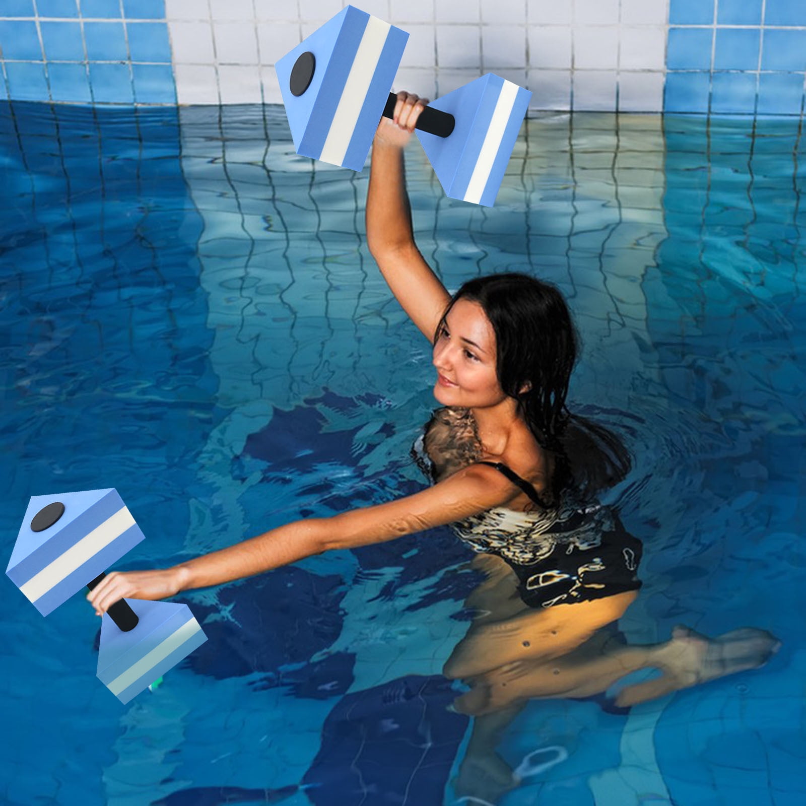 Eva Foam Dumbbell, Triangular Aquatic Exercise Equipment, Soft Barbell ...