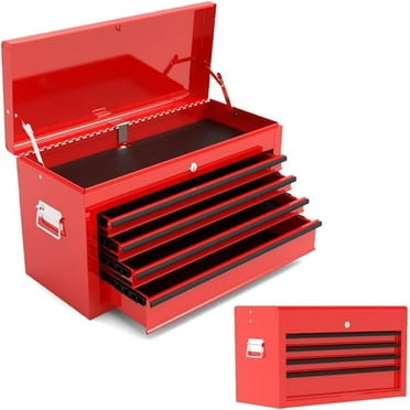 Seizeen 5-Drawer Roller Tool Box, Lockable Metal Storage on Wheels ...