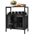 EvaStar Home Wine Bar Cabinet, Industrial Liquor Cabinet with Wine Rack ...