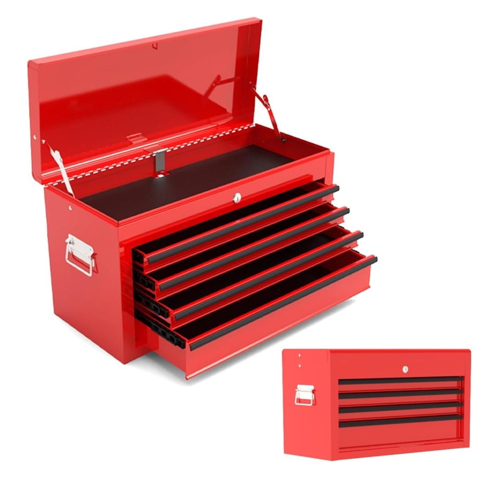 EvaStar Tool Box, 26.4'' Portable 4 Drawer Steel Tool Chest with ...