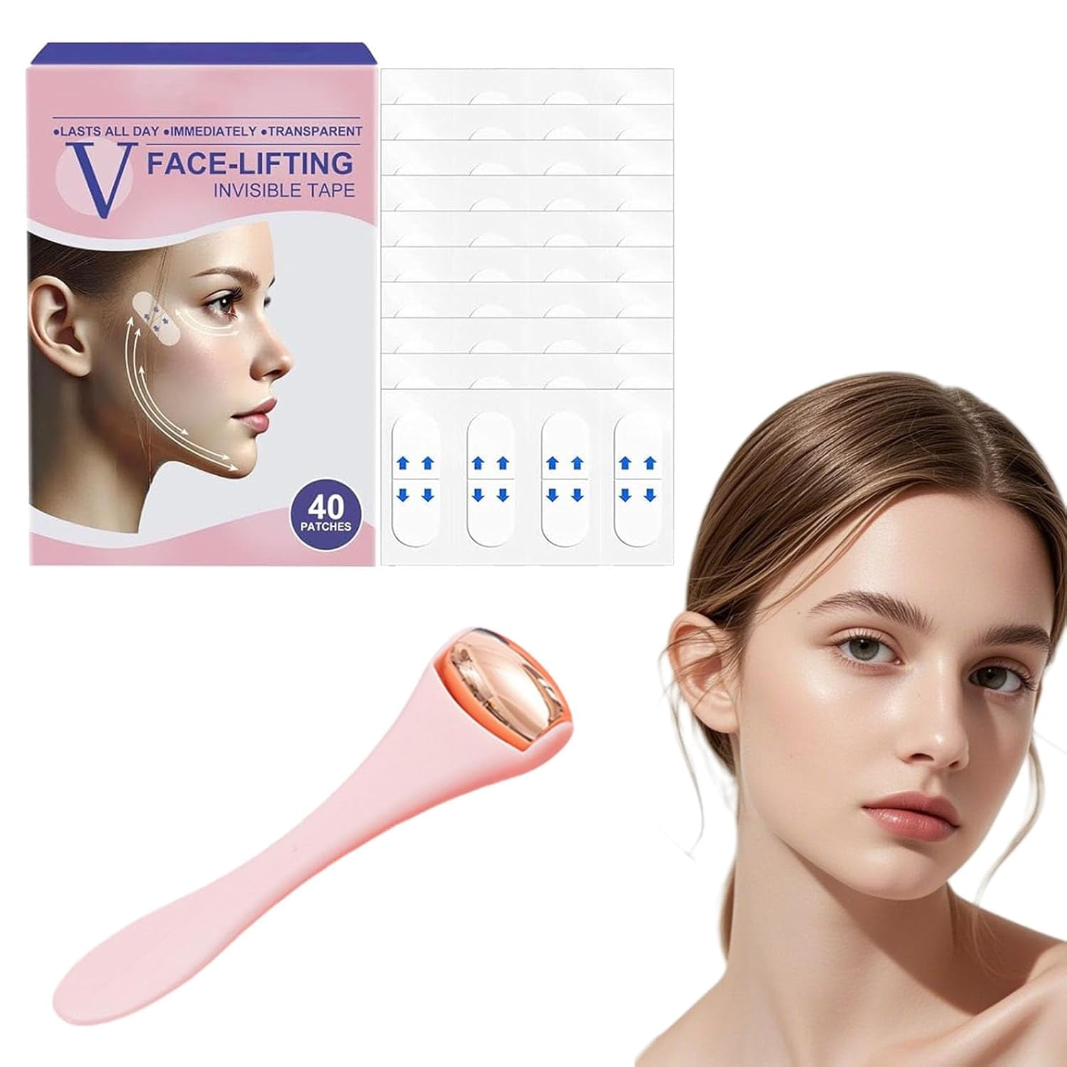 Evaberry Face Lift Tape, Invisible Face V-Lift Tapes for Lifting ...