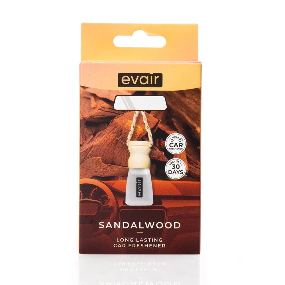 Evair Sandalwood Car Freshener, Hanging Car Diffuser with Essential ...