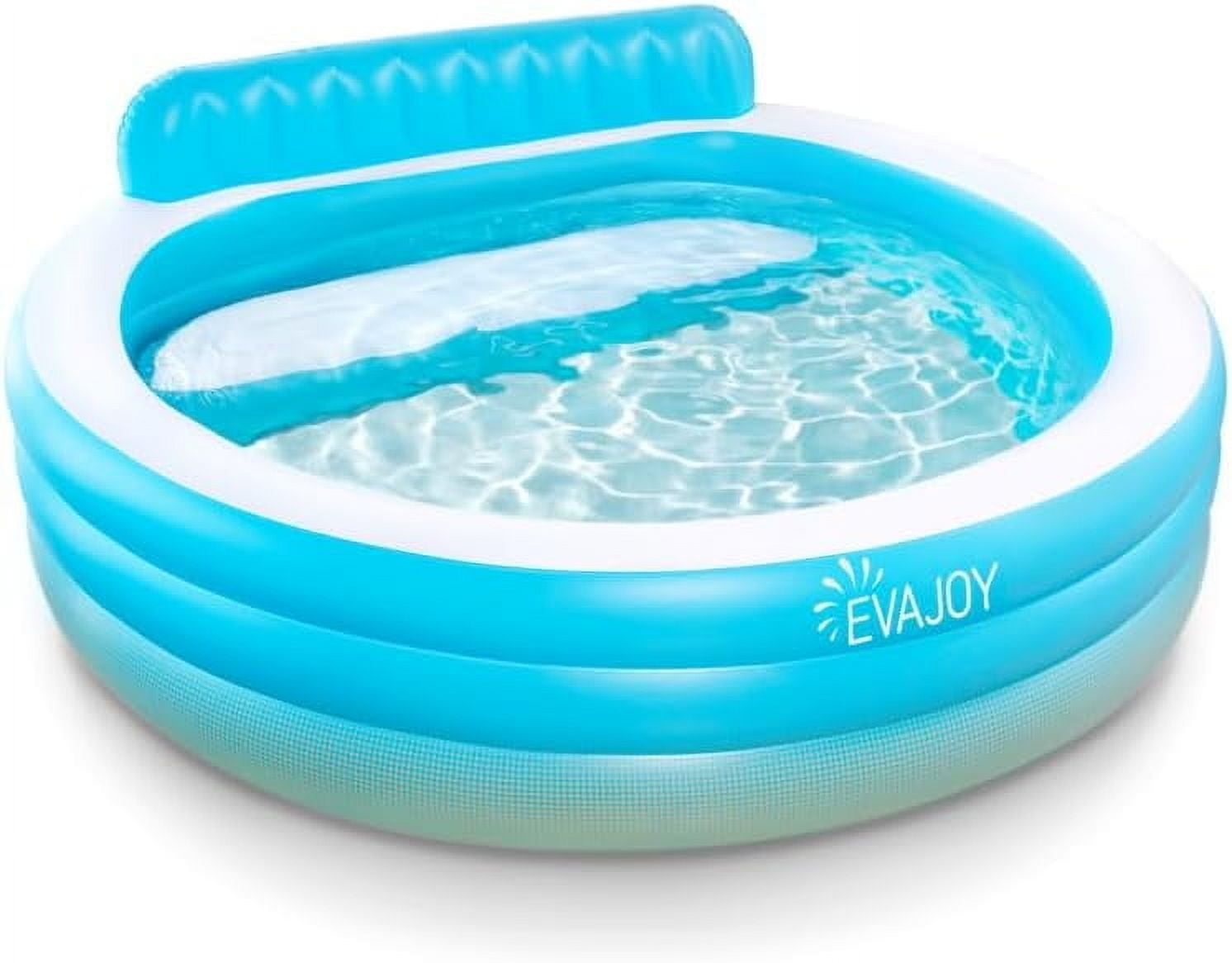 Evajoy Inflatable Pool, Full-Sized Inflatable Swimming Family Pool with ...