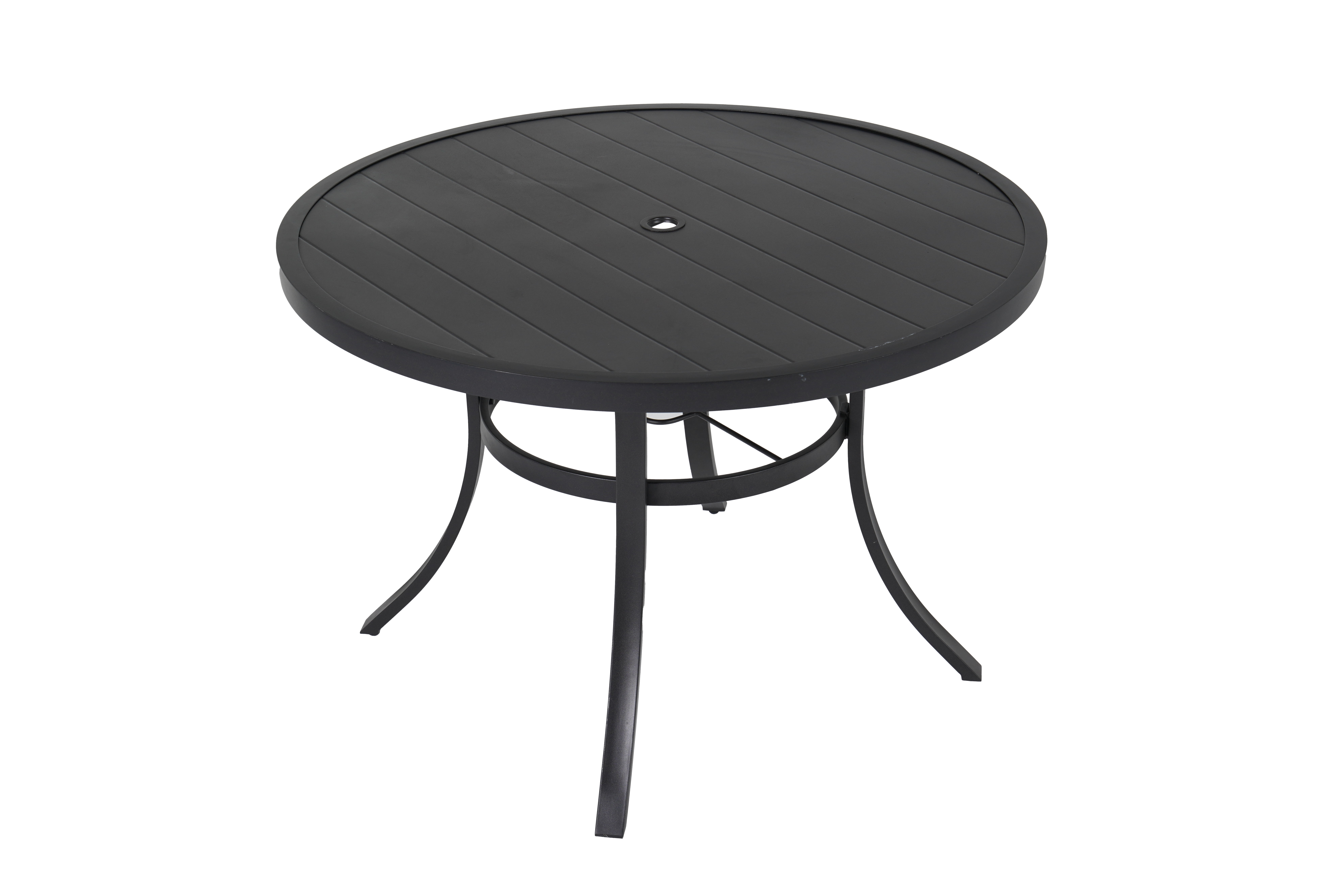 Evajoy Outdoor 42-Inch Steel Round Dining Table Weather-Resistant ...